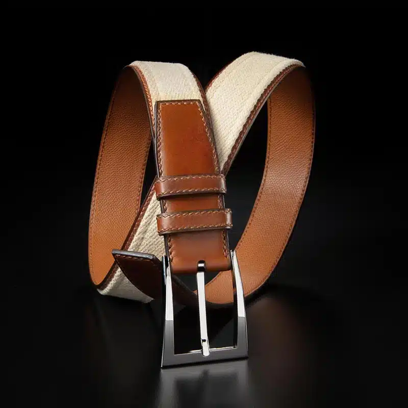 Gold ostrich belt - Luxury custom-made belts