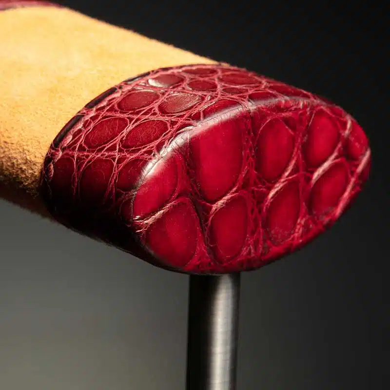 Ruby crocodile watch stand - Luxury leathergoods