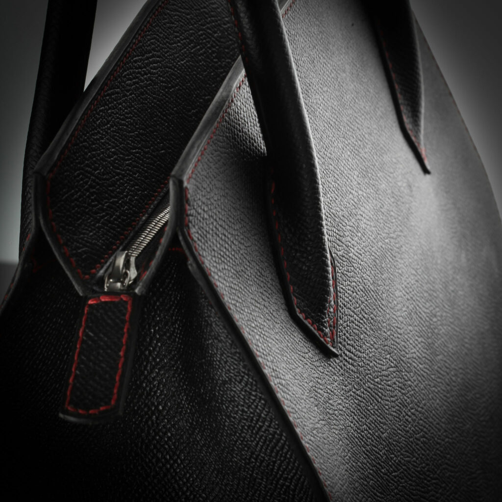 Gladys Black Grained Box Calf Bag - Duret Paris